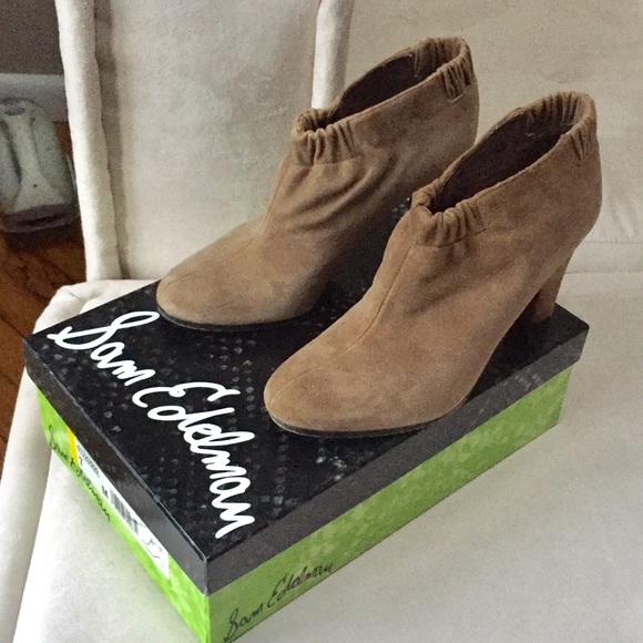 Sam Edelman | Shoes | Sam Edelman Simone Tan Putty Suede Booties | Poshmark